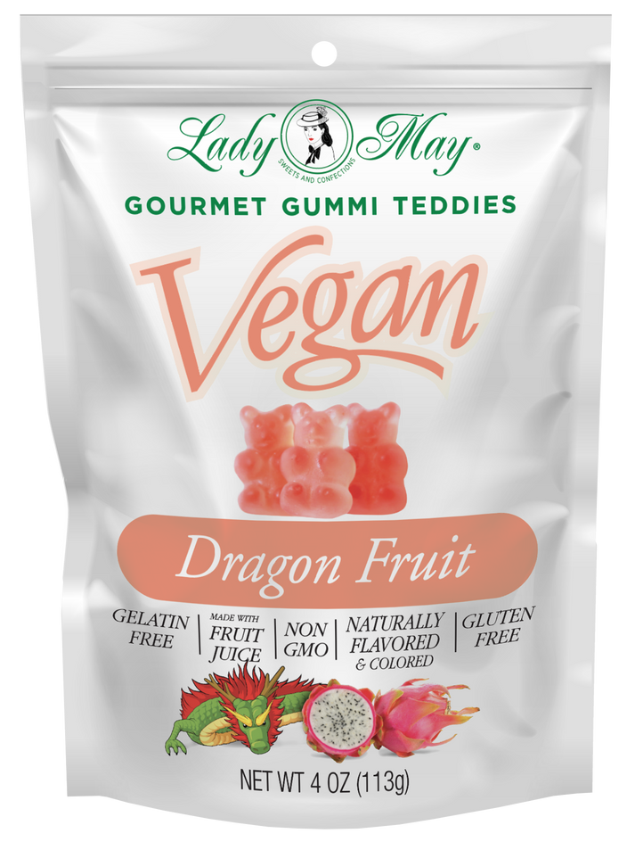Vegan Gourmet Dragon Fruit Gummi Teddies – Lady May Sweets