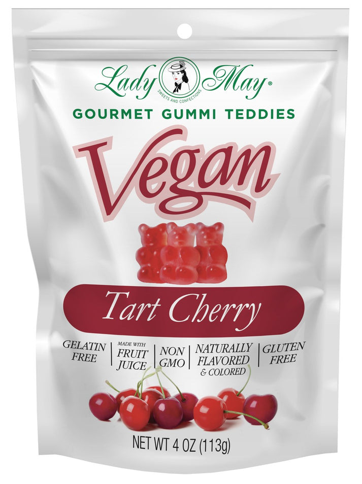 Vegan Gourmet Tart Cherry Gummi Teddies – Lady May Sweets